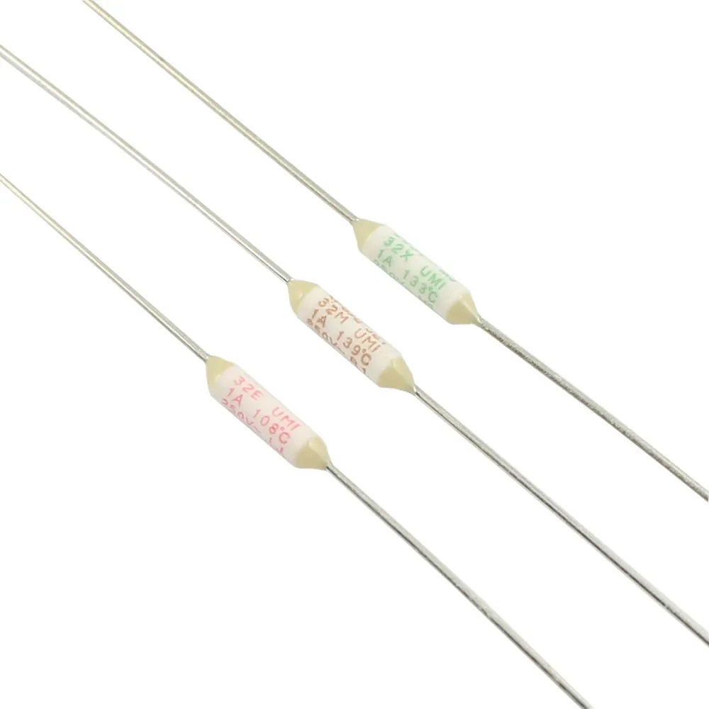 5pcs-32E-32M-32X-Thermal-Fuse-TF-108-133-139-Degree-250V-1A-Axial-Lead ...