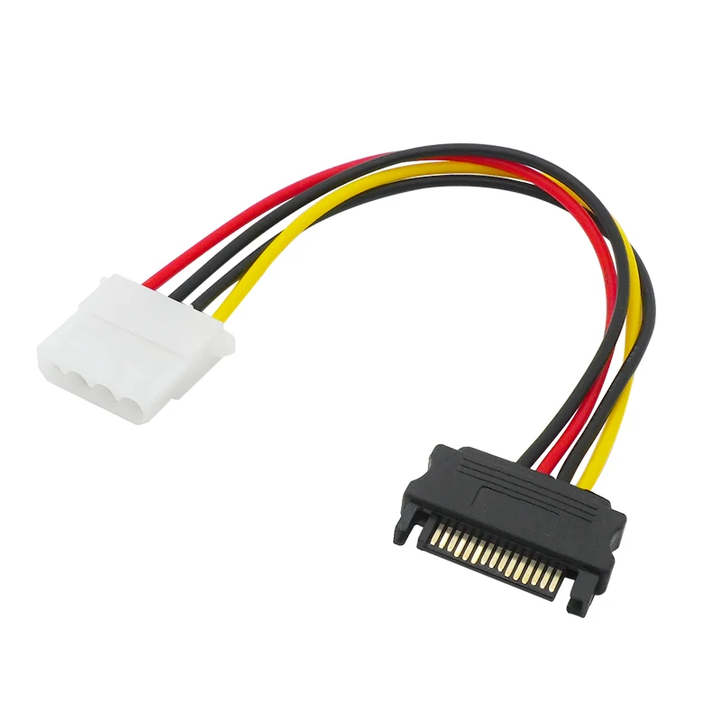 PC Computer 4Pin IDE Molex Female to 15Pin SATA Male F/M Adapter Power ...