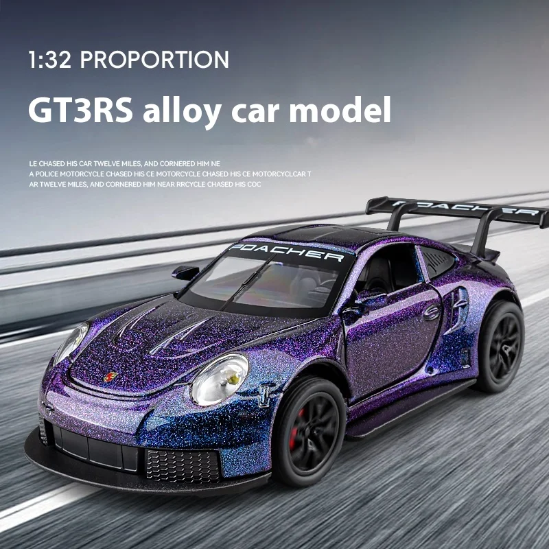 1:32 Scale GT3 RS Alloy Car Model w/ Retro Pull-Back Action, Racing ...