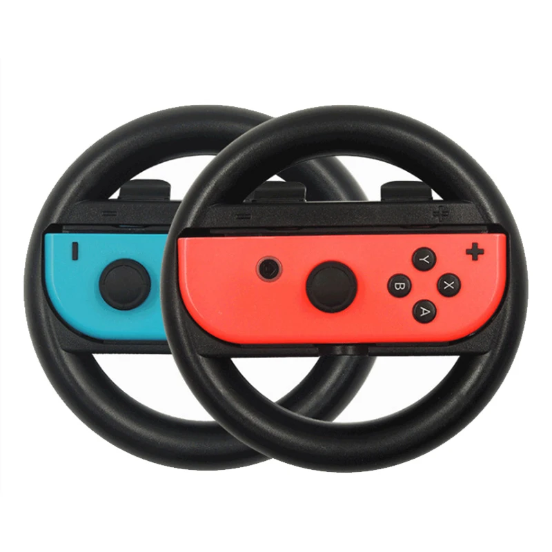 2PCS-Switch-JoyCon-Steering-Wheel-Handle-Kit-Racing-Games-Simulate ...