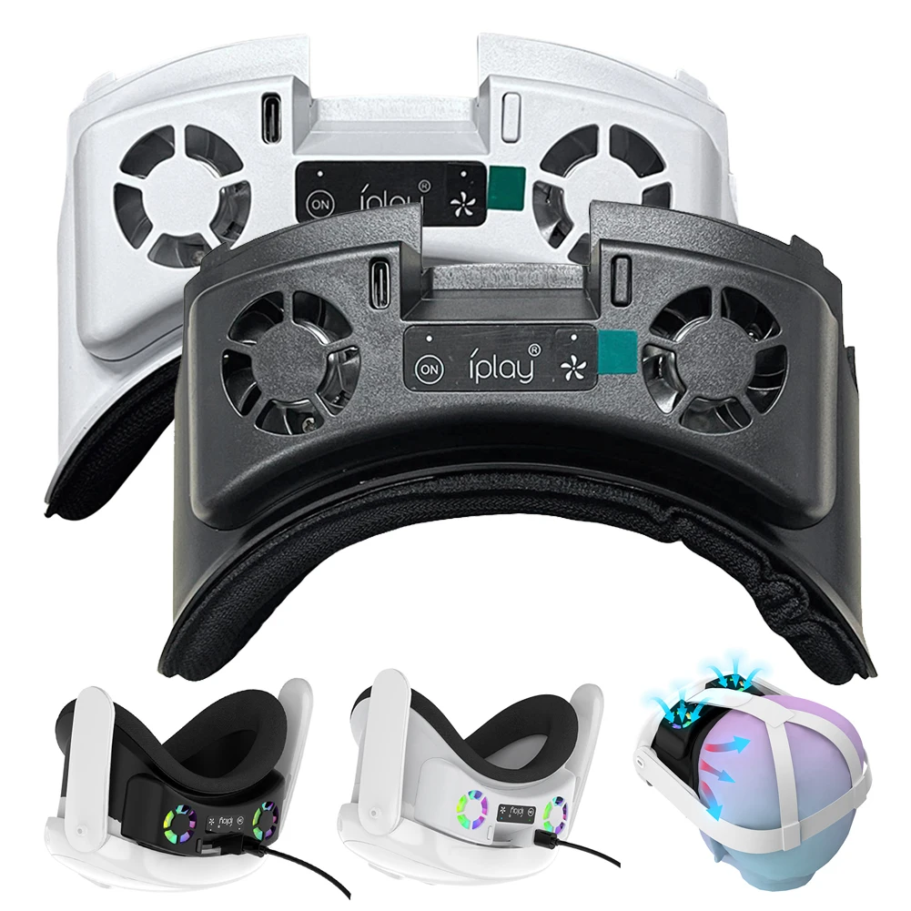VR-Cooling-Fan-Face-Cover-Facial-Interface-Radiator-with-RGB-Light-with ...