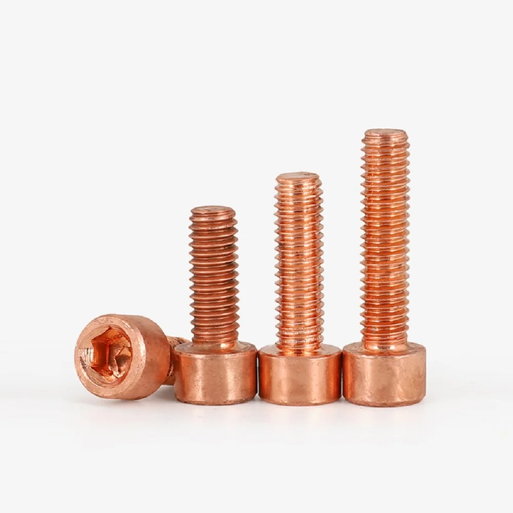 2-10pcs M3M4M5M6M8 Copper cup head hexagon socket head cap screw Copper ...