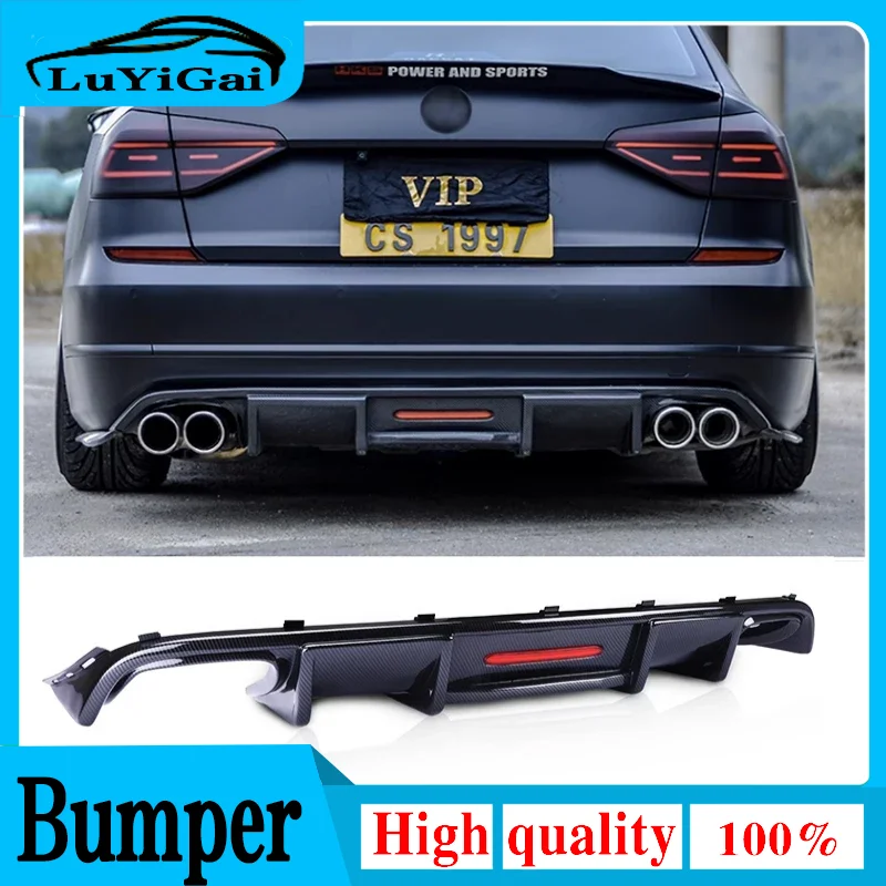 For Volkswagen Passat B7 2017-2018 ABS Black Rear Bumper Lip Trunk ...
