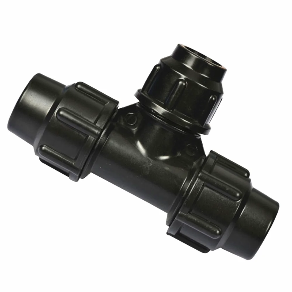 PE variable diameter pipe fittings quick joint of water pipe tee tap ...
