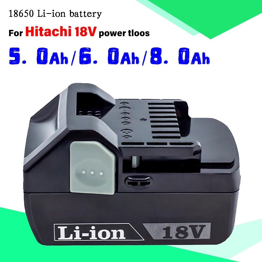 18V 5Ah 6Ah 8Ah Li-ion Battery for Hitachi/HiKOKI 18V Cordless Power Tools for BSL1850 BSL1860 ...