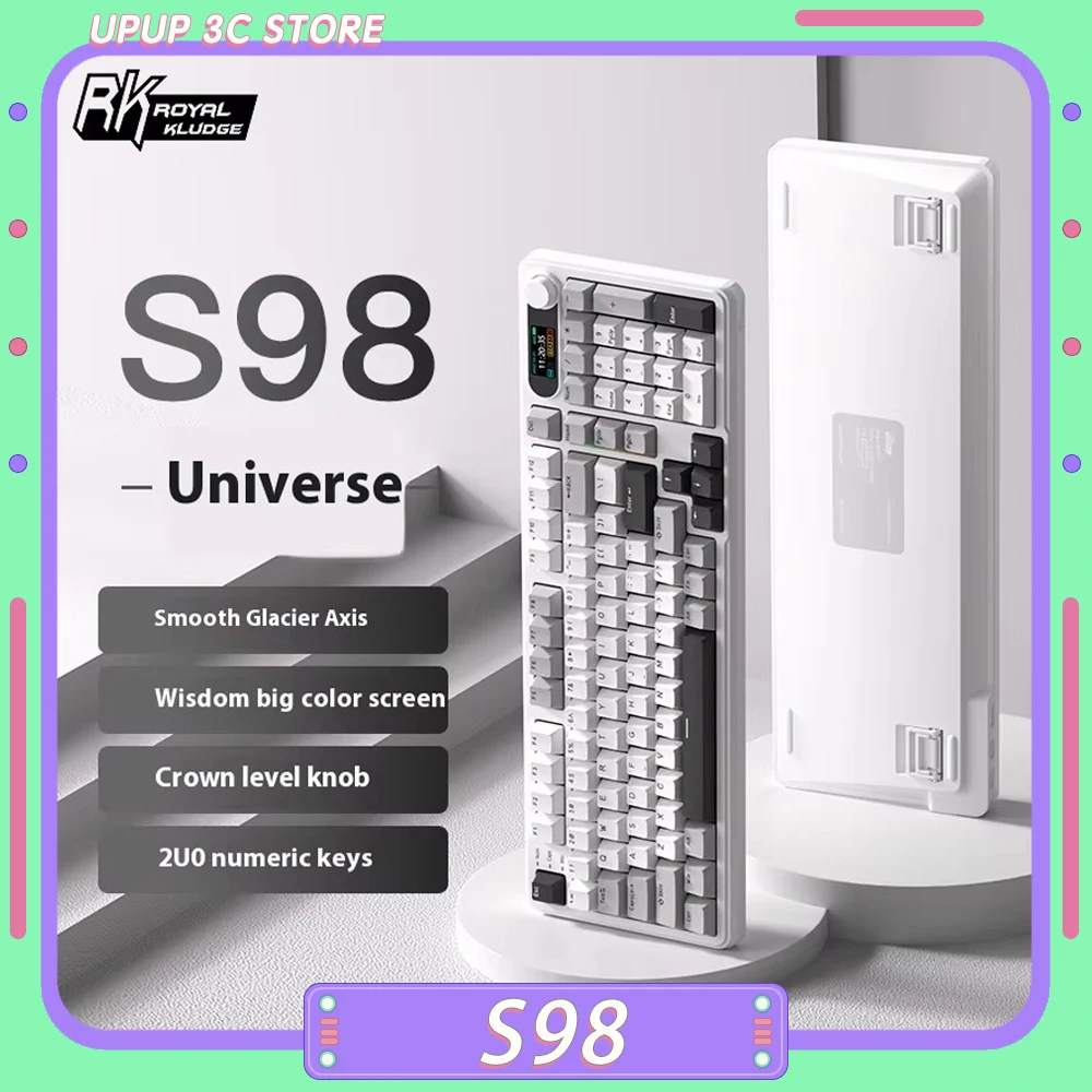 Rk S98 Mechanical Keyboard Tri Mode Bluetooth Wireless Keyboard Rgb ...