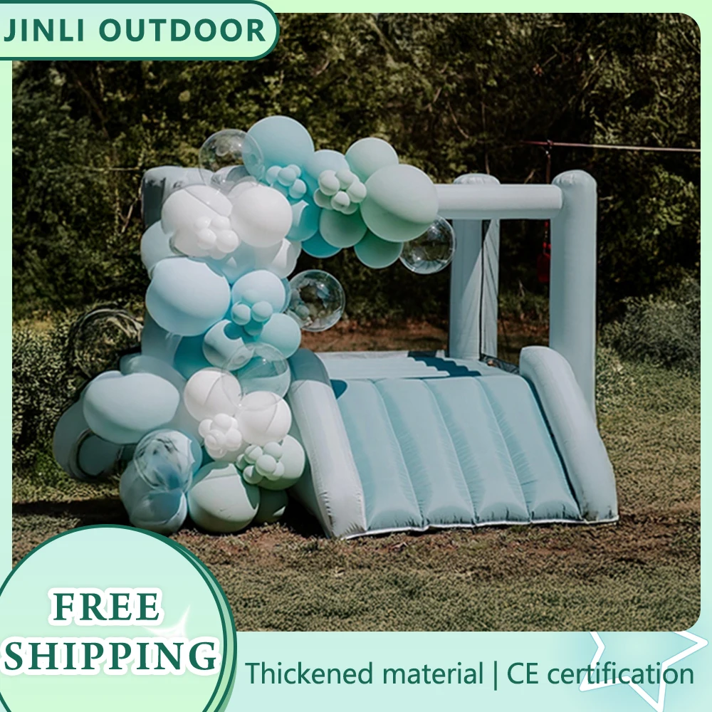 8FT Inflatable Bounce House with Slide Children's Games Inflatable ...