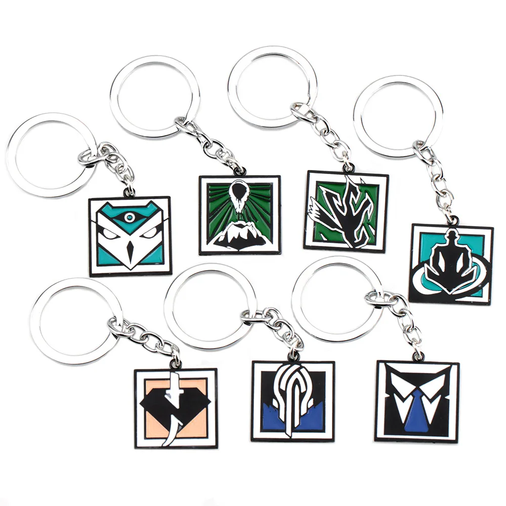 Arco-ris-Seige-Metal-esmalte-seis-llavero-juego-perif-rico-Nuevo ...