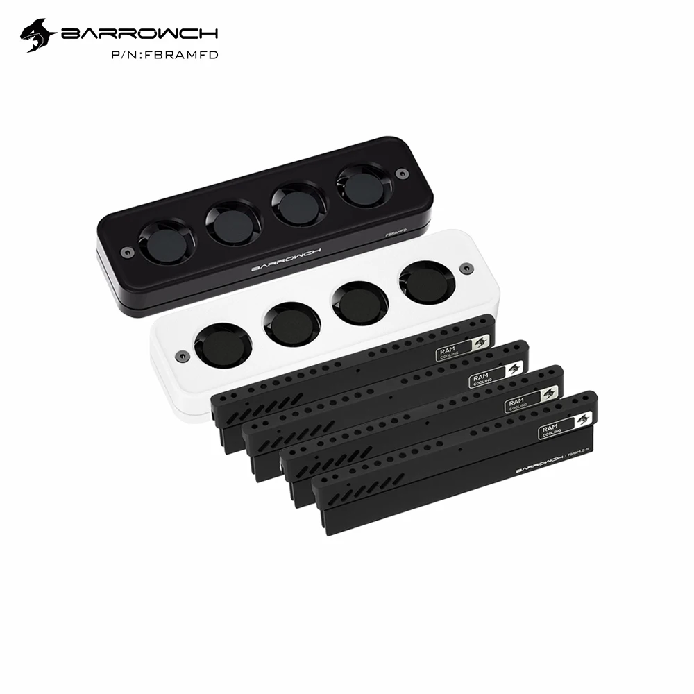 Barrowch 4PCS DDR5 RAM Radiator Fan Air Cooled Heat Radiation For PC Computer DDR5 DDR4 Memory ...