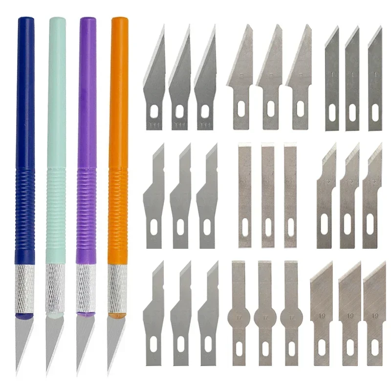 1-10pcs-Blades-Colorful-Cutter-Knifes-Engraving-Knife-Blade-Carve-Tools ...