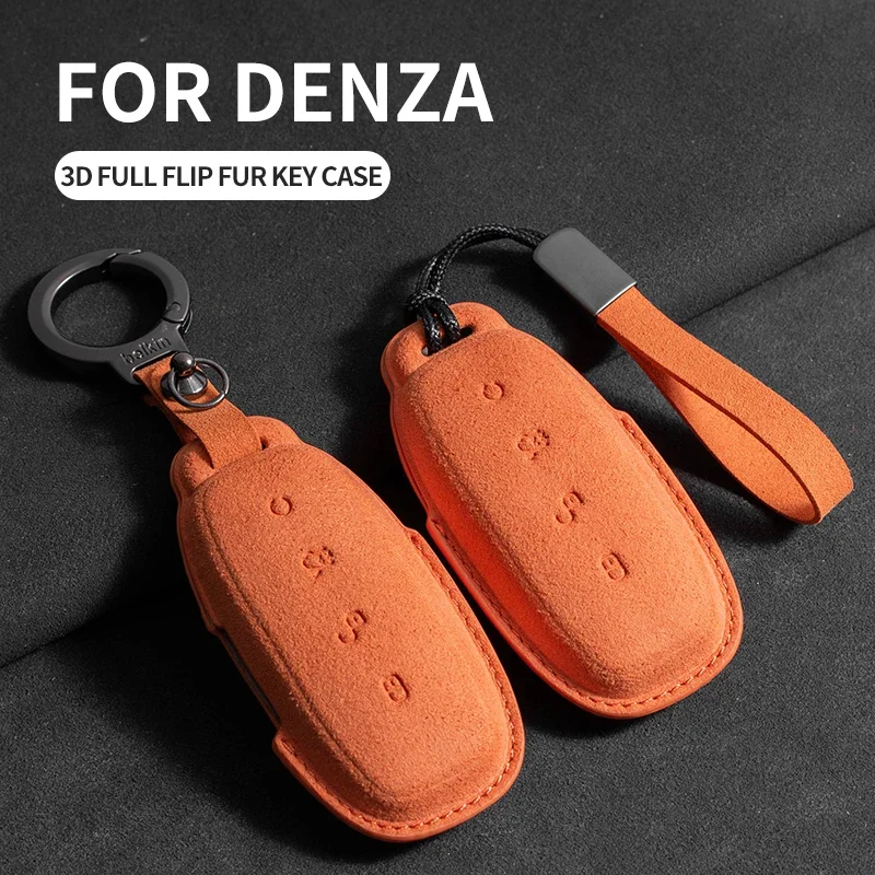 For BYD DENZA D9 N7 N8 Leather Car Smart Remote Key Case Cover ...