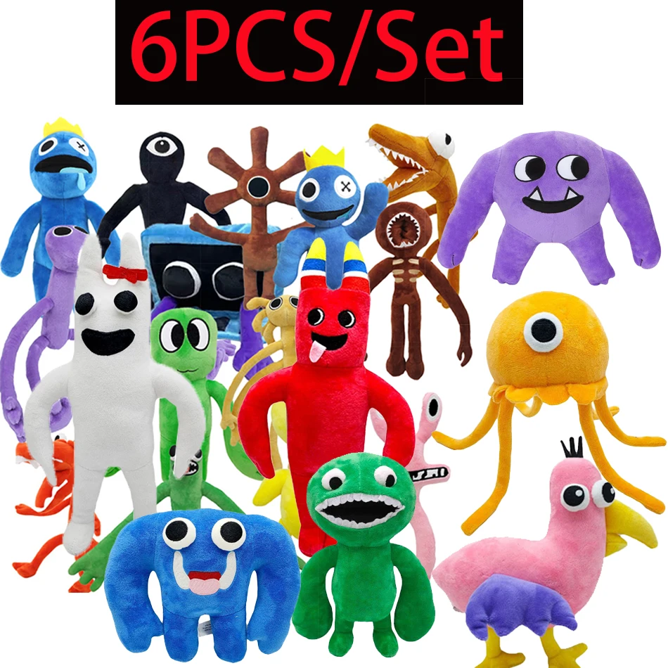 6pcs-Gatten-Of-Banban-Plush-Toys-Blue-Monster-Cartoon-Game-Character ...