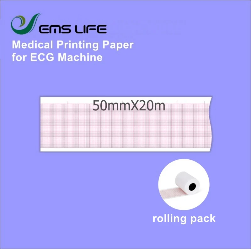 medical printing paper compatible for patient monitor EKG machine 50*20 ...