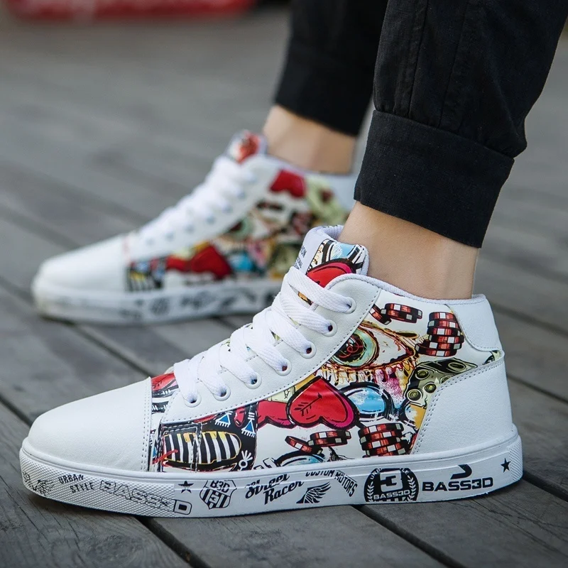 Brand-Mens-and-Womens-Casual-Sports-Shoes-Unisex-Personality-Printing ...
