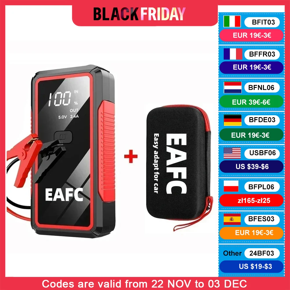 EAFC-12V-Car-Jump-Start-600A-2000A-Car-Battery-Starter-Booster-Auto ...