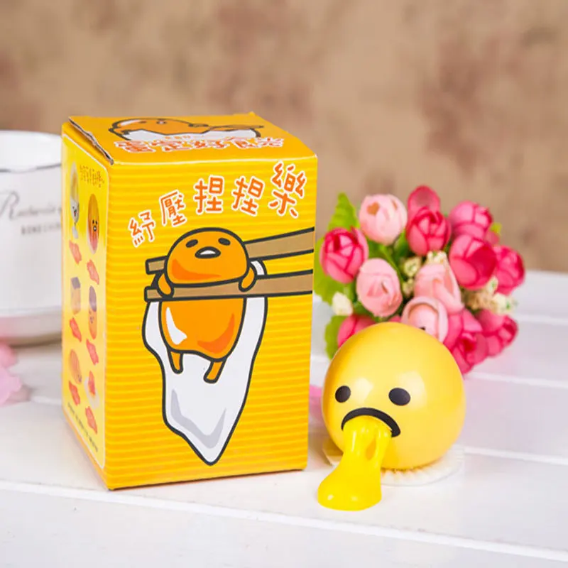 1 Pcs Squishy Puking Egg Yolk Stress Ball With Yellow Goop Relieve ...