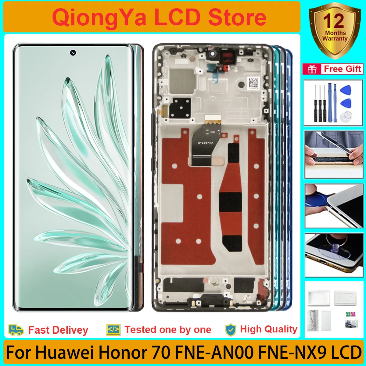 Pantalla táctil LCD para Huawei honor 70, montaje de digitalizador con ...