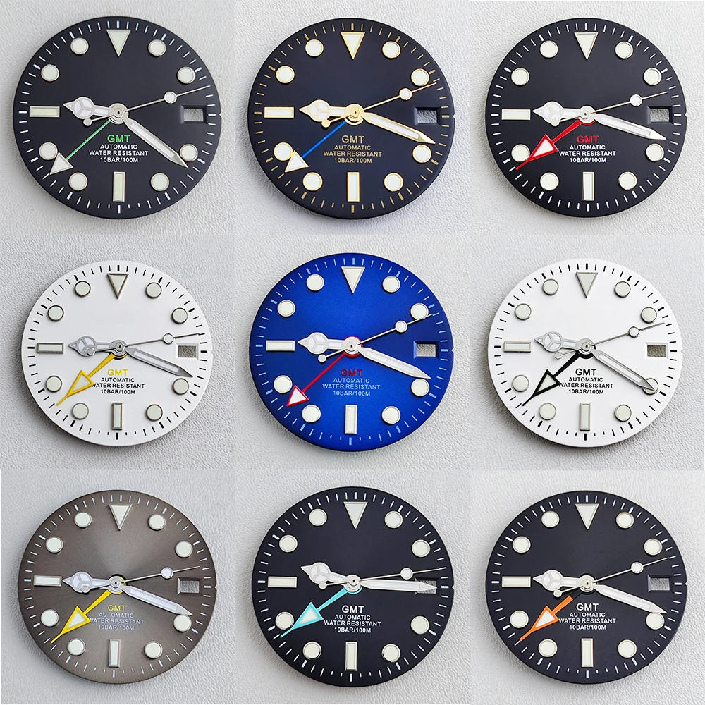 NH34-dial-NH34-manecillas-29mm-GMT-cuatro-manos-Esfera-de-reloj ...