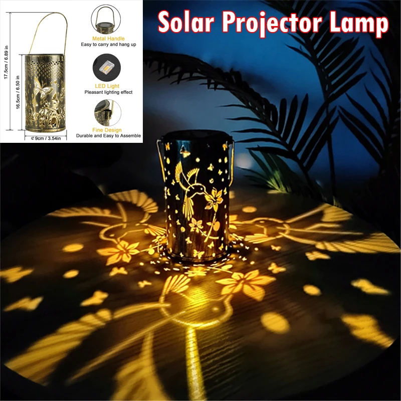 Retro-Solar-Projector-Lamp-Outdoor-Iron-Hollow-Lifting-Hanging-Lamp ...