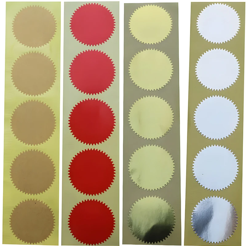 100pcs-45mm-Gold-Foil-Embossed-Stickers-With-Serrated-Edge-for-Diplomas ...