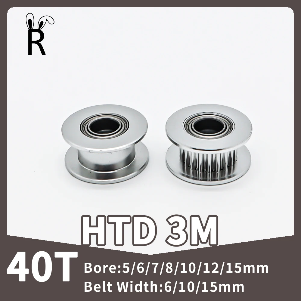 40Teeth-40T-HTD-3M-Idler-Pulley-Synchronous-Wheels-Bore-3-4-5-10-12 ...