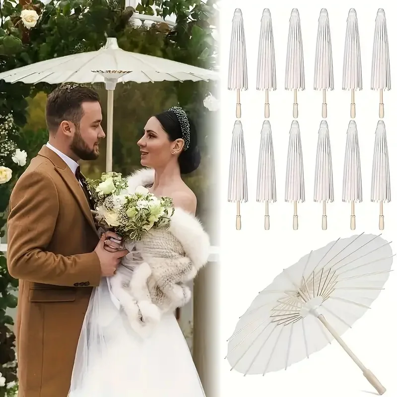 20cm-84cm Parasol Umbrellas Wedding Photo Cosplay Prop Paper Umbrella ...