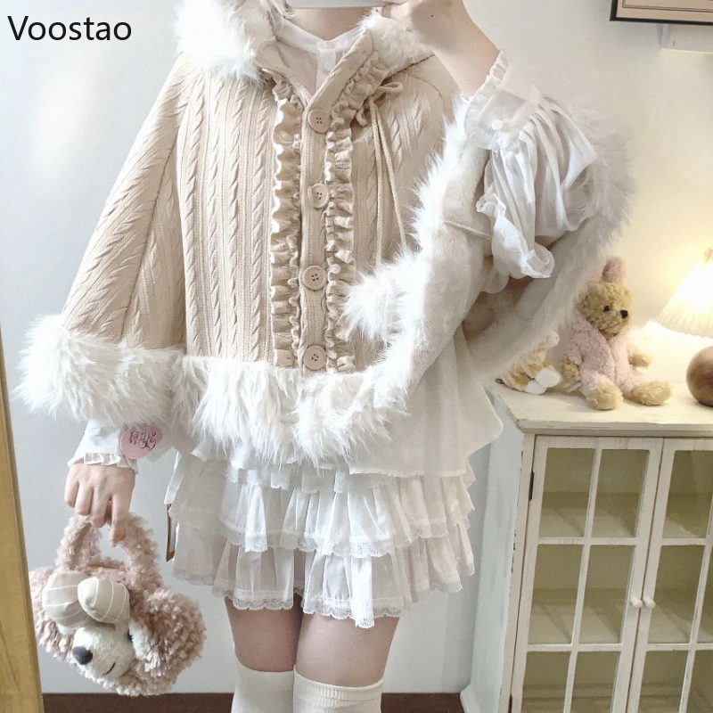 Japanese-Sweet-Cute-Lolita-Style-Poncho-Coats-Winter-Women-Kawaii-Warm ...