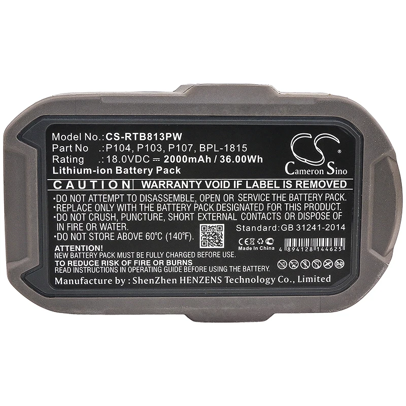 CS-2000mAh-Battery-For-BID-1801M-BID-180L-BID1821-BIW180-CDL1802P4-CAD ...