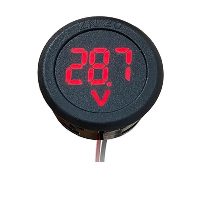DC 4-100V LED digital display Round two-wire voltmeter digital ...