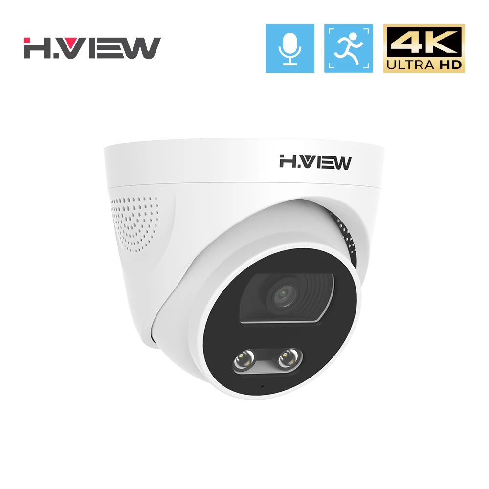 H.view 8mp Poe Ip Camera Ai Face Detection 4k Cctv Security Camera ...