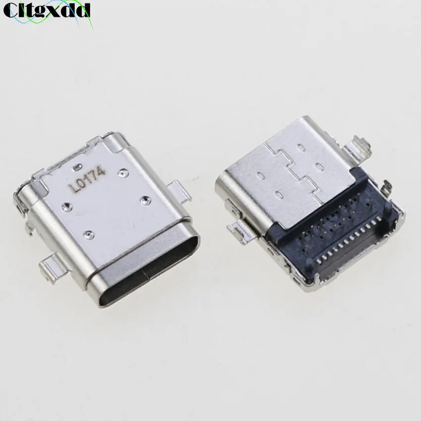 Cltgxdd 1pcs USB Type C 24P Female Socket Connector 24 Pin Laptop ...
