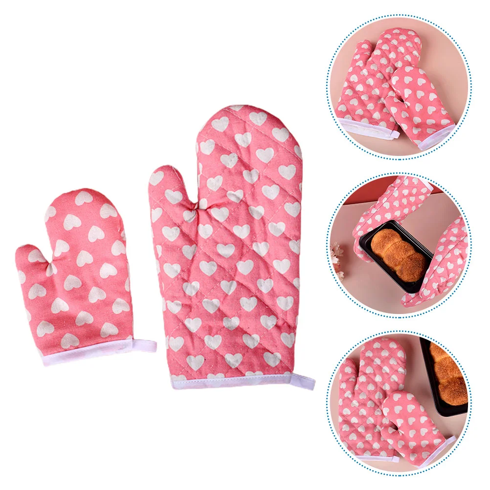 2-Pcs-Parent-child-Baking-Gloves-Barbecue-Adult-Oven-Heat-Insulated ...