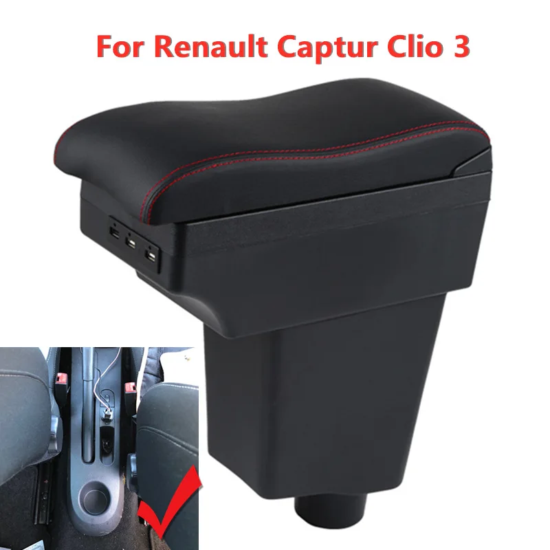 For Renault Clio 3 Captur Armrest Box Car Styling Decoration Central ...