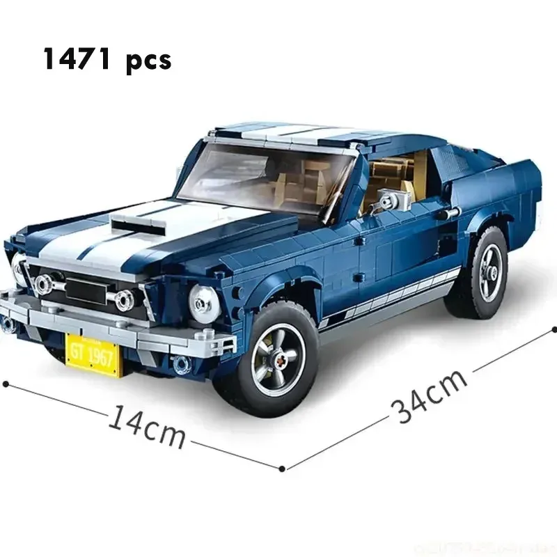 Display-1471Pcs-Sports-Racing-Car-Ford-Mustang-Model-Building-Blocks ...
