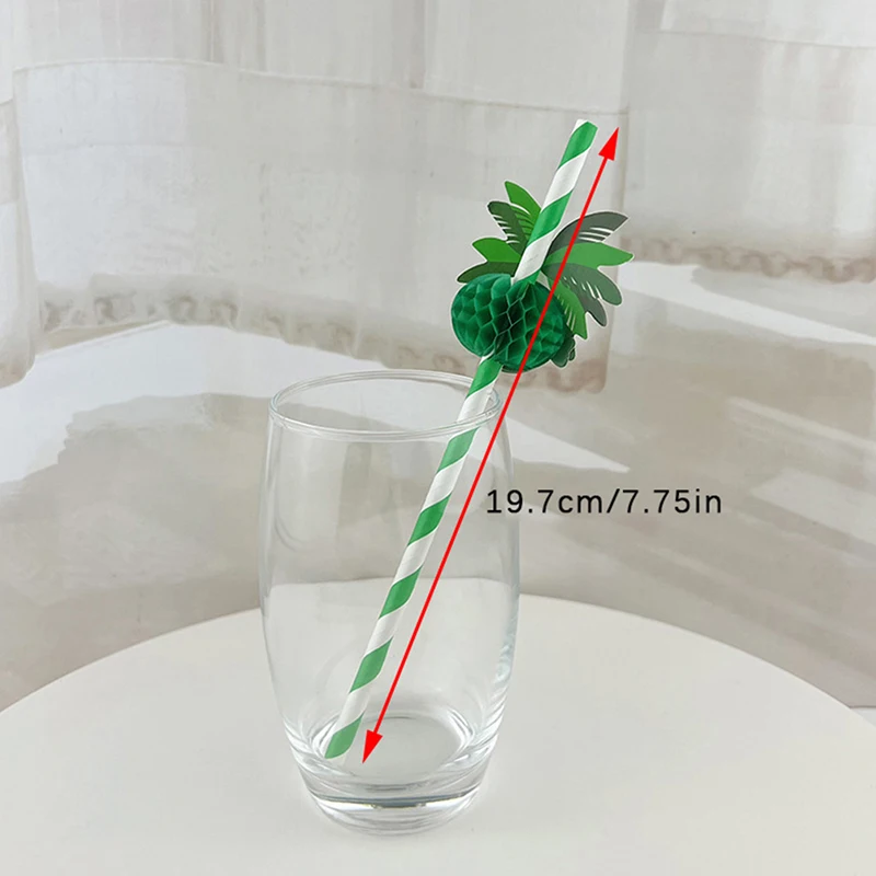 50pcs-Coconut-Honeycomb-Paper-Straw-Disposable-Degradable-Party-Straw ...