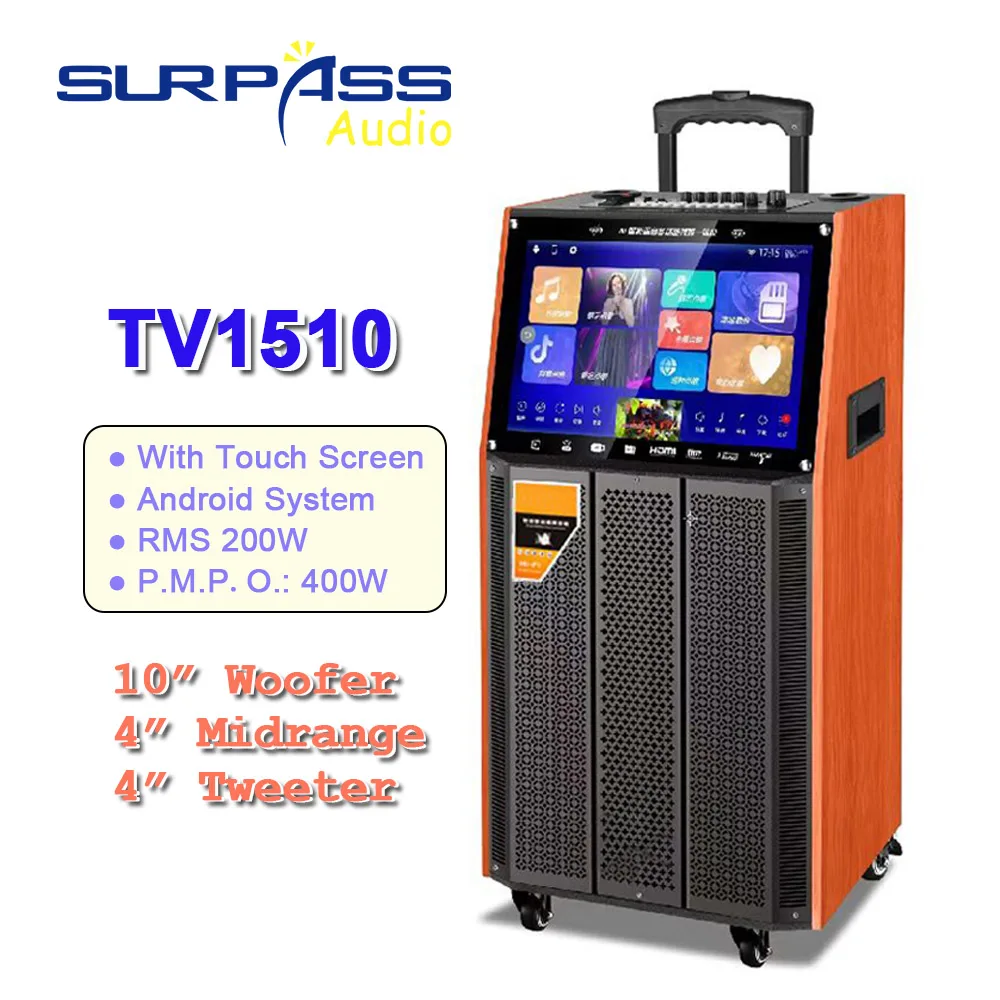 Portable High Quality System 12inch Woofer Trolley Karaoke Speaker ...