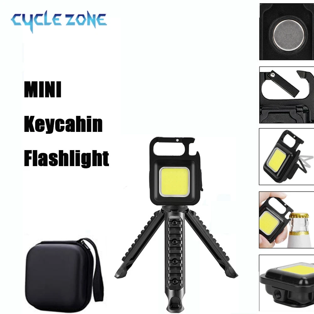 Mini luz de trabajo de bolsillo recargable, linterna LED portátil con ...