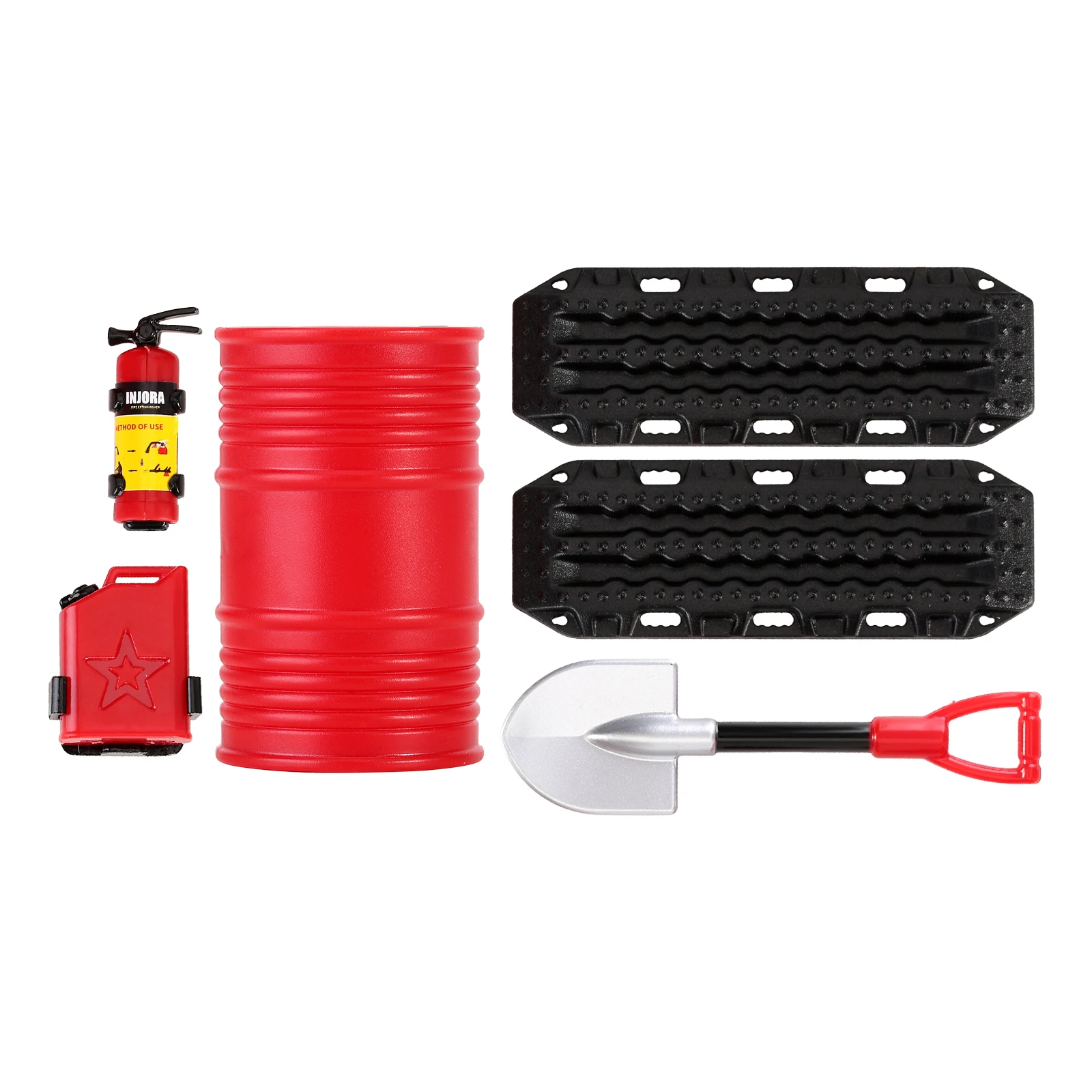 Rc Molded Decoration 1:18 1:24 Scale Fire Extinguisher Fuel Tank Shovel ...