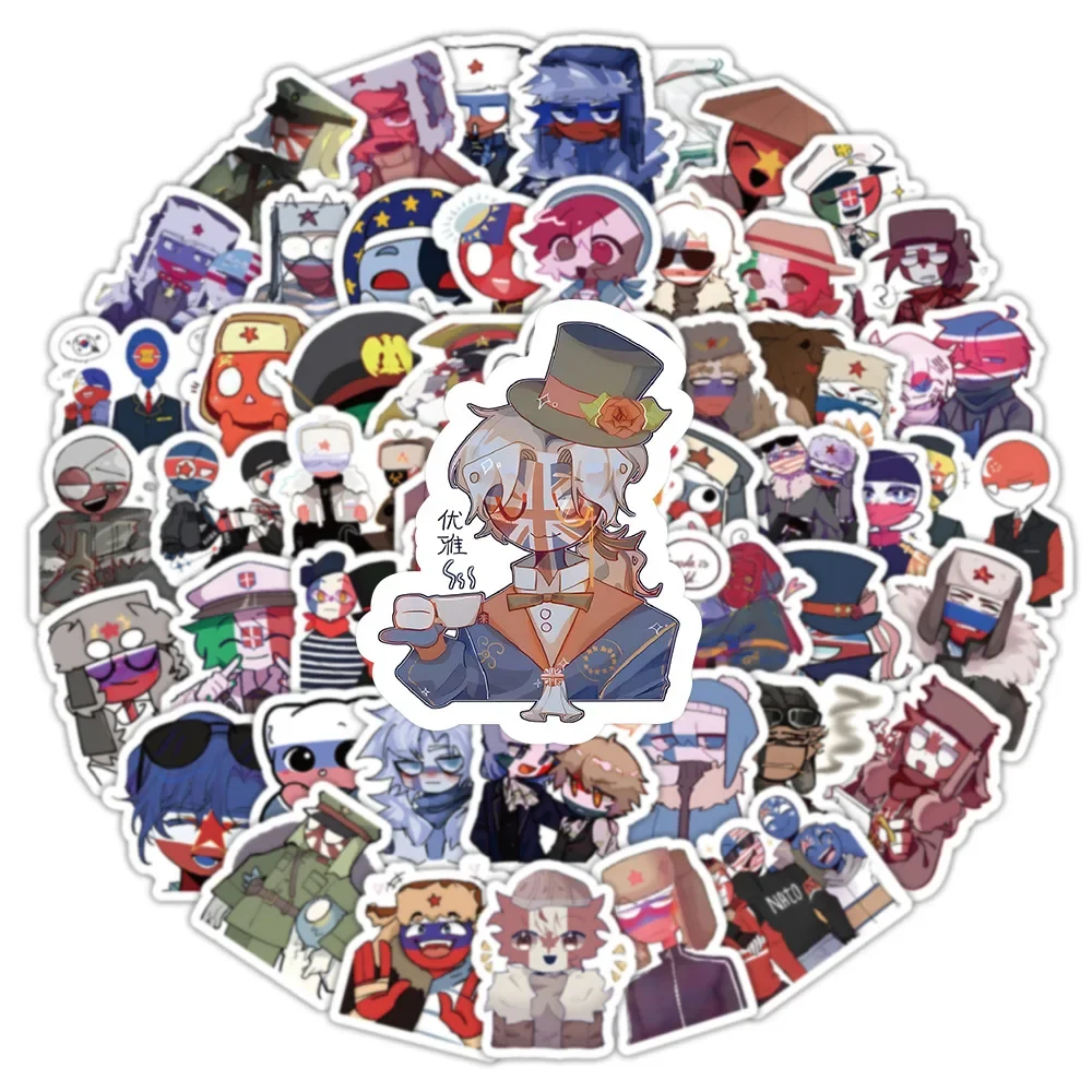 50-103Pcs-Anime-Cool-Game-Countryhumans-Stickers-Cartoon-Student ...