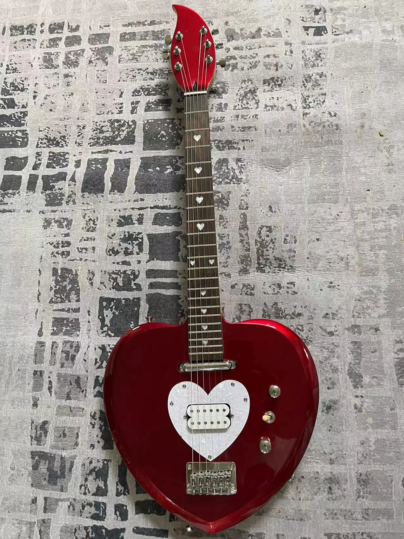 Red-heart-shaped-guitar-fashionable-and-personalized-Electric-guitar ...