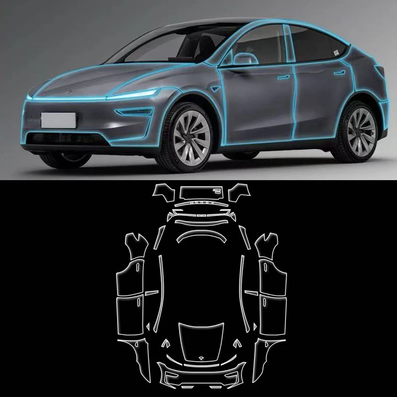 1SET For Tesla Model Y Juniper 2025-2026 8.5Mil Precut PPF Full Vehicle ...