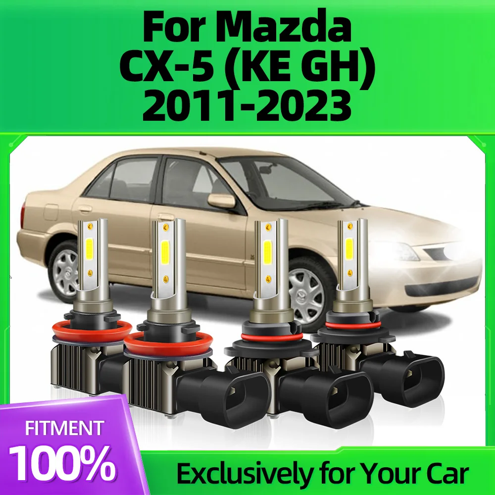 2-4Pcs-LED-Headlight-High-Power-Turbo-Lamps-For-Mazda-CX-5-KE-GH-2011 ...