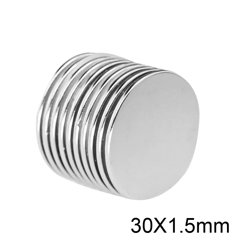 2~50pcs 30x1.5 mm Powerful Magnets 30mmx1.5mm Permanent Round Magnet ...