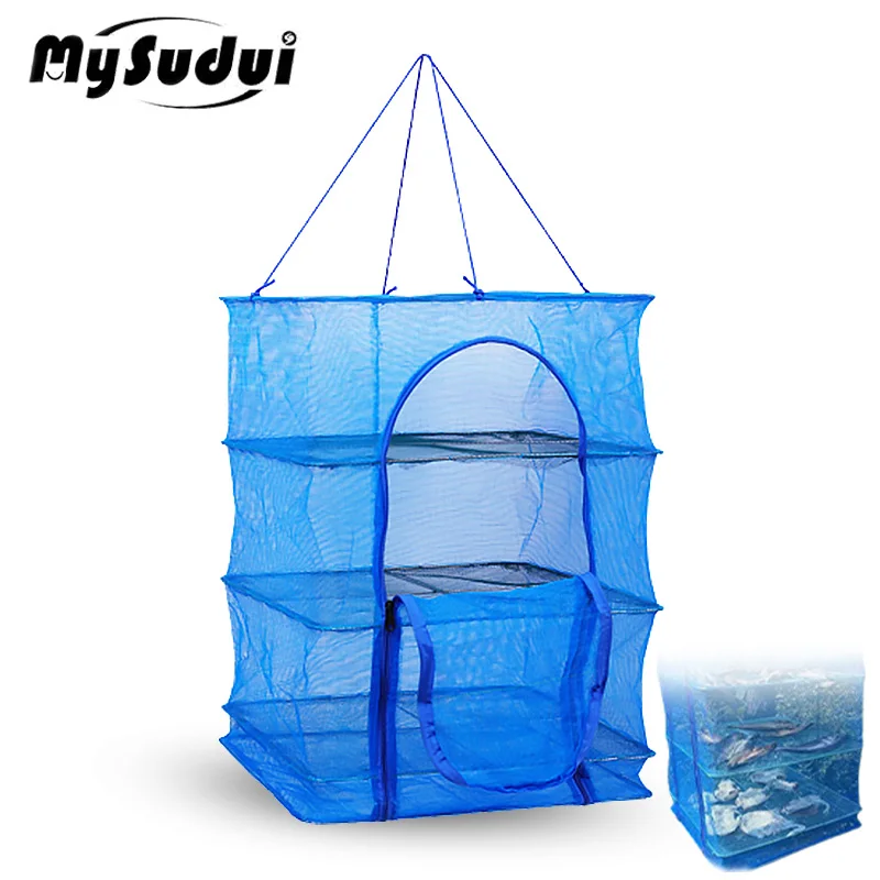 MySudui-Folding-Drying-Fish-Net-Anti-fly-Cage-Drying-Fish-Meat-Multi ...