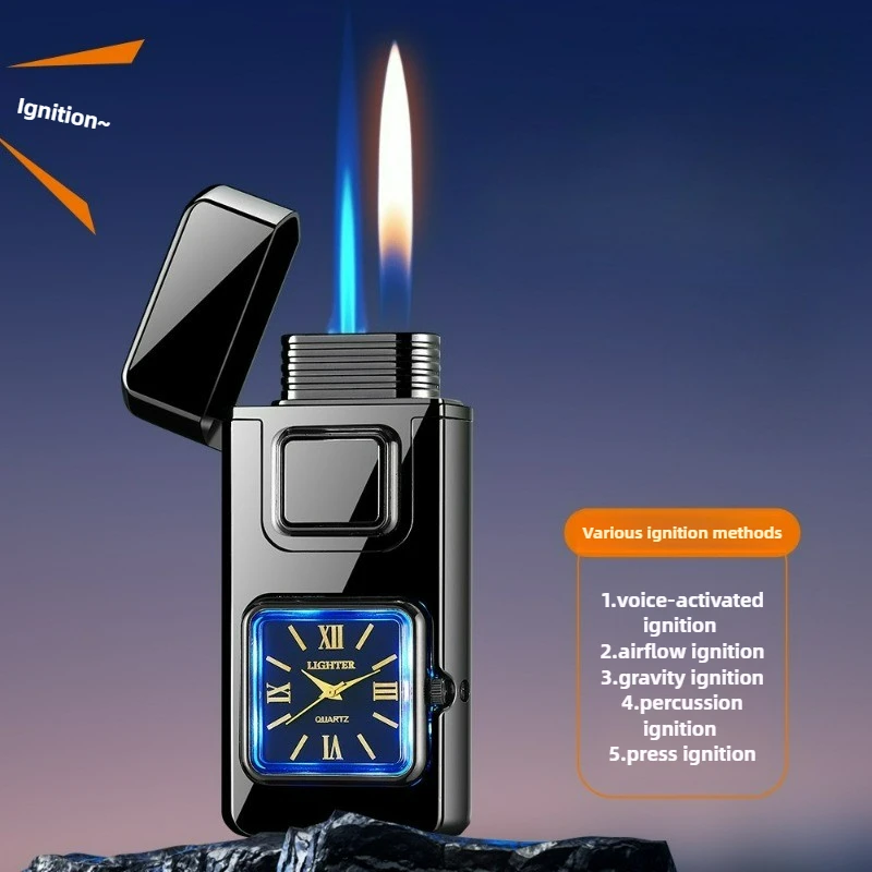 True Watch Voice Controlled Ignition Dual Fire Butane Gas Lighter ...