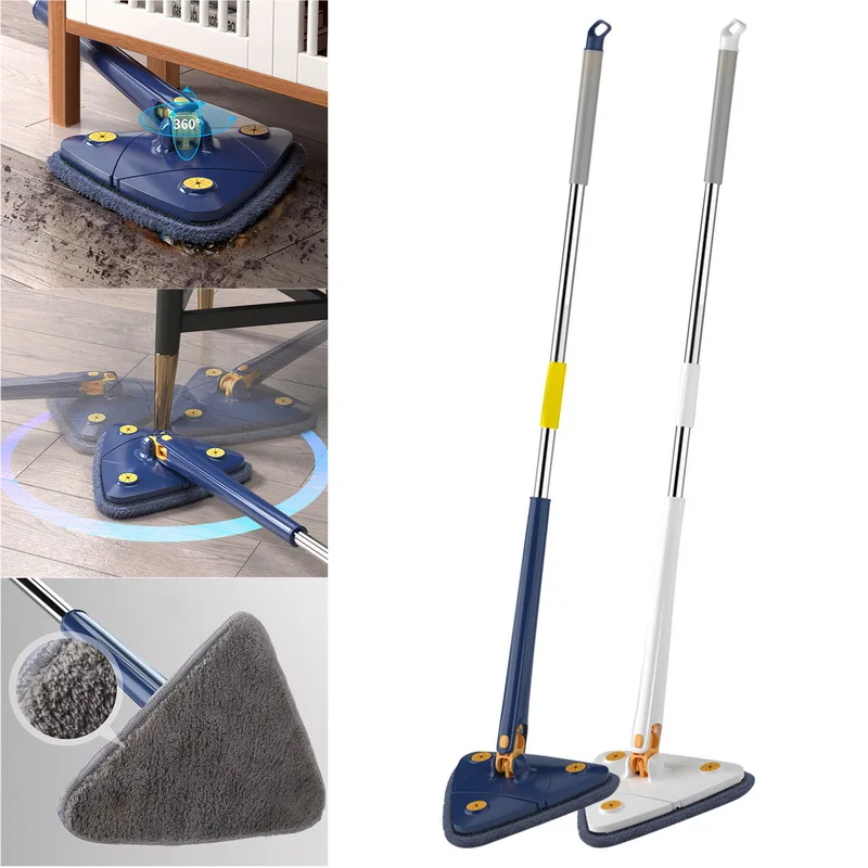 Adjustable-Mop-360-Ceiling-Dusting-Spin-Mop-Easy-To-Drain-Floor-Mop ...