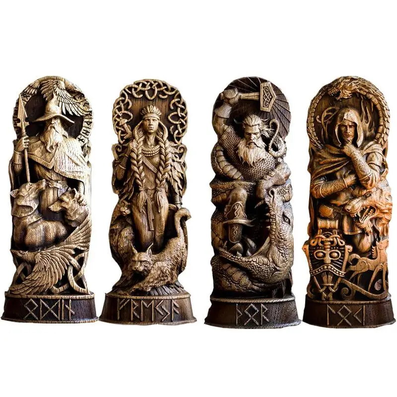 Resin-Statue-Nordic-Gods-Odin-Sol-Loki-Freya-Legend-Viking-God-Carving ...