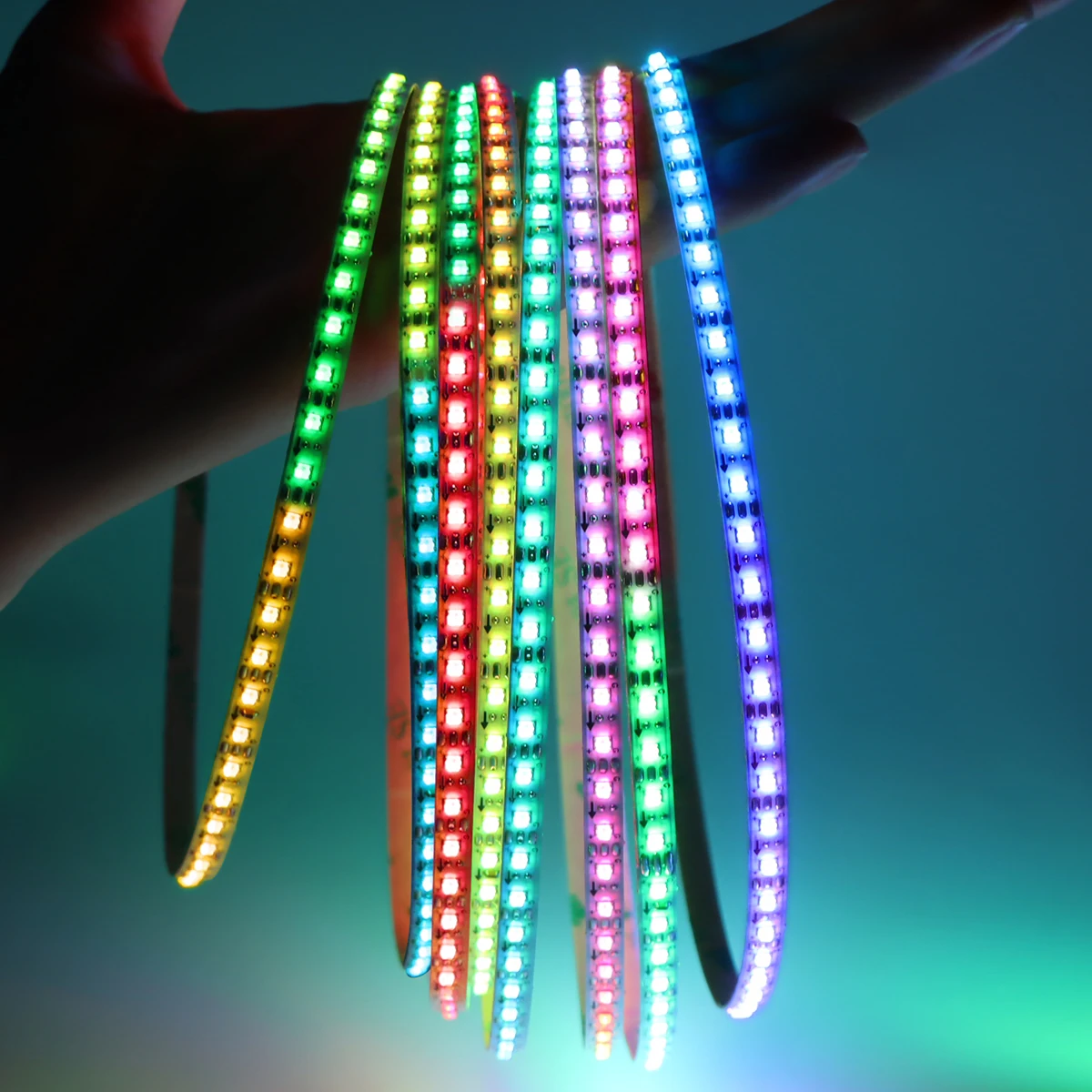 1m-2m-3m-4m-5m-DC-5V-WS2812B-RGBIC-Smart-Pixels-LED-Strip-Lights ...