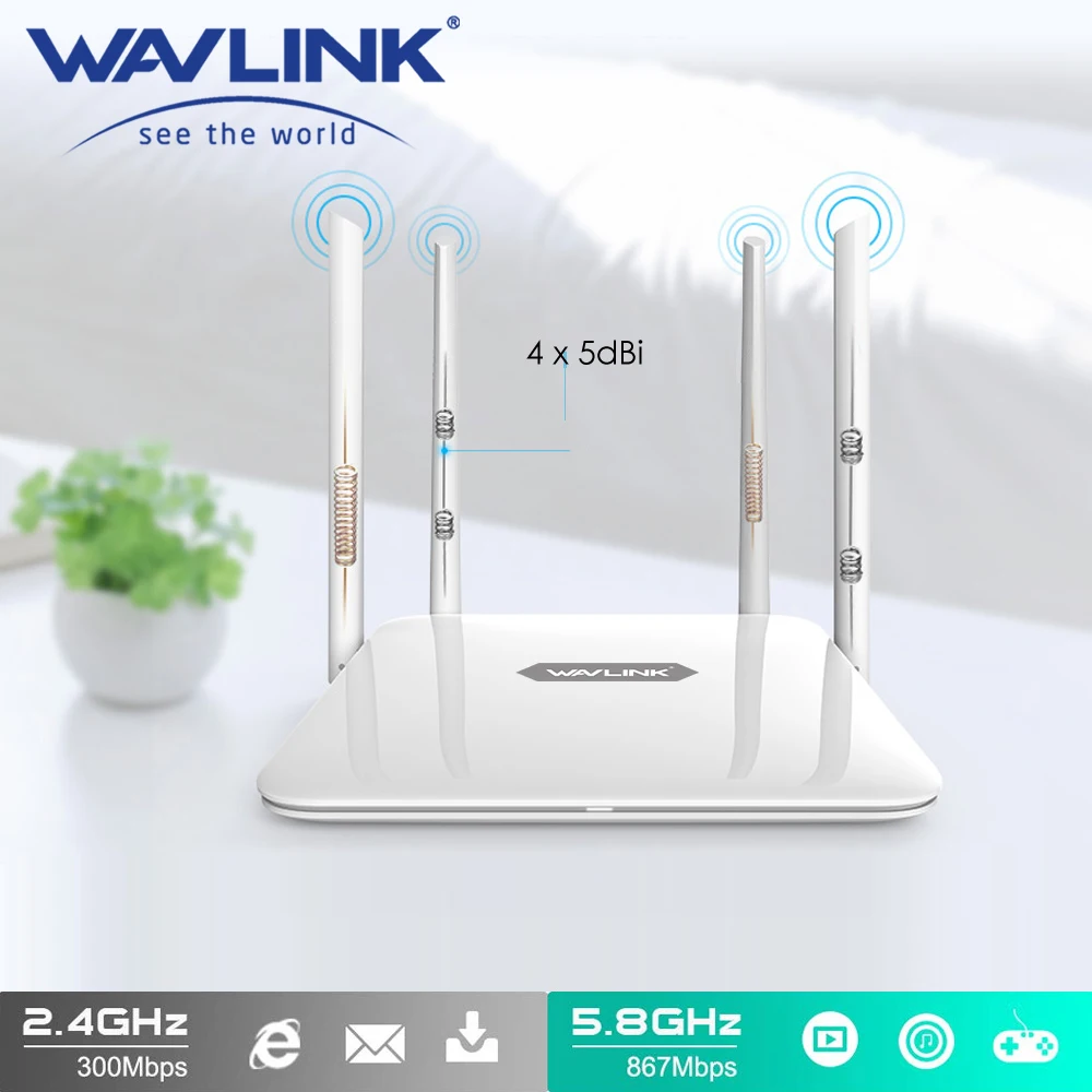 Gigabit Router ช่วง AC1200 5G 867Mbps 2.4G 300Mbps Dual Band Wireless ...
