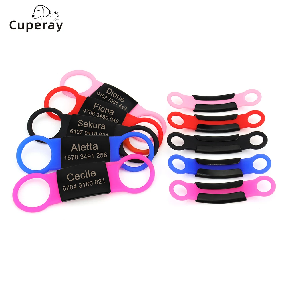 Custom-Dog-Collar-Tags-Silicone-Stainless-Steel-Dogs-Cats-Personalized ...
